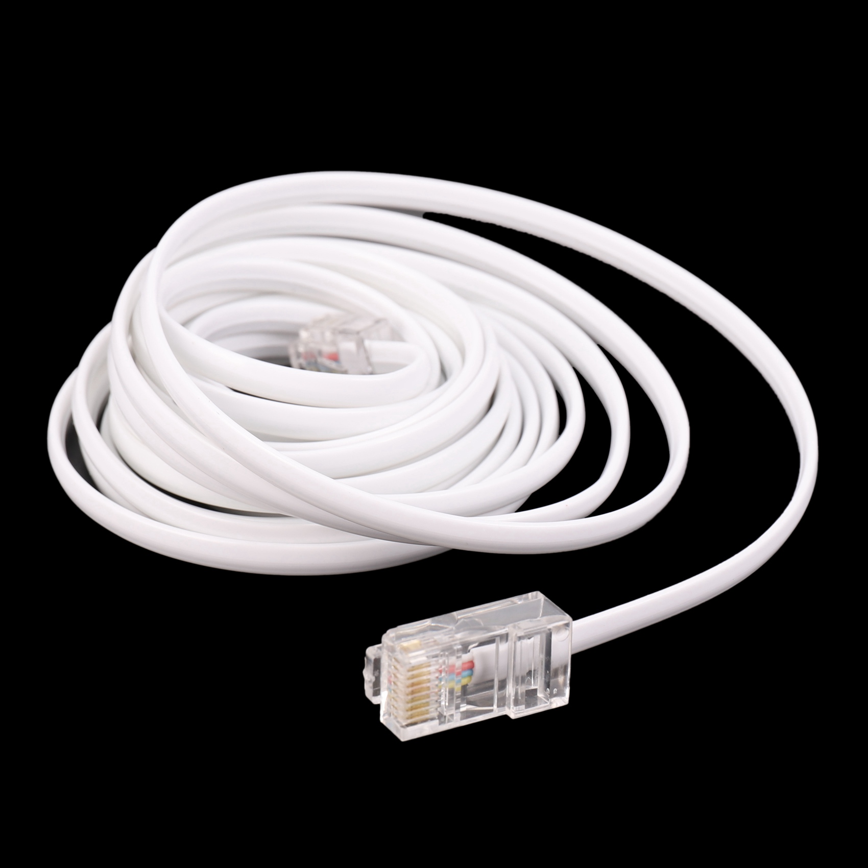 JOUYI 2X RJ11 6P4C to RJ45 8P4C Modular Phone Internet Extension Cable ...