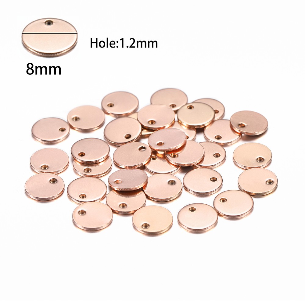 Ready Stock 20pcs/bag Round Stainless Steel Pendant Dog Tag for Diy ...