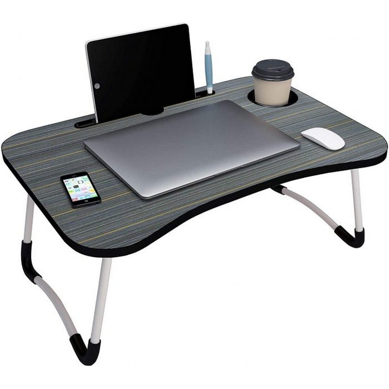 Multipurpose Foldable Laptop Table With Cup Holder, Study Table, Bed ...