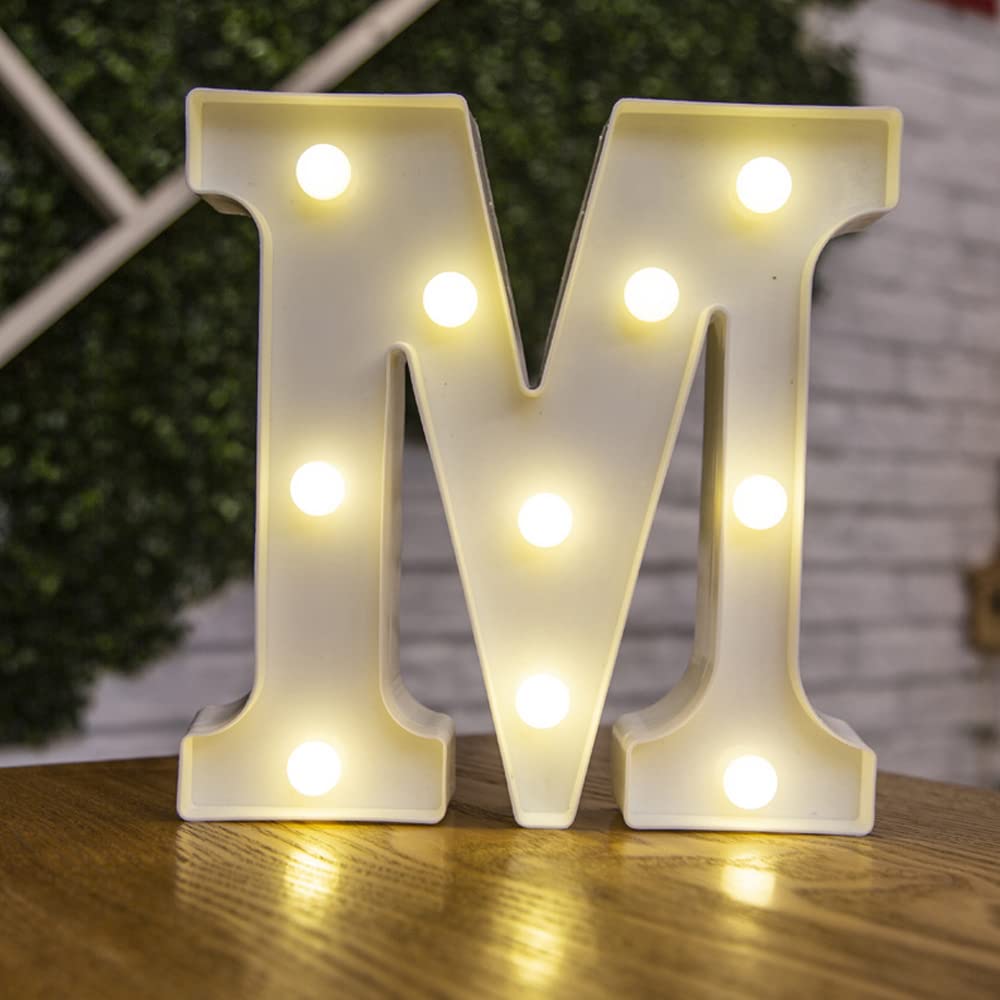LED Alphabet letter M Lights Alphabet Light Up Marquee Letters Sign for ...