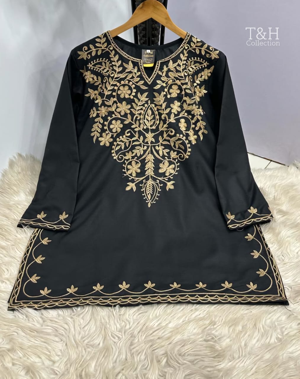 Embroidered Short Kurti with Traditional Elegance | Daraz.pk