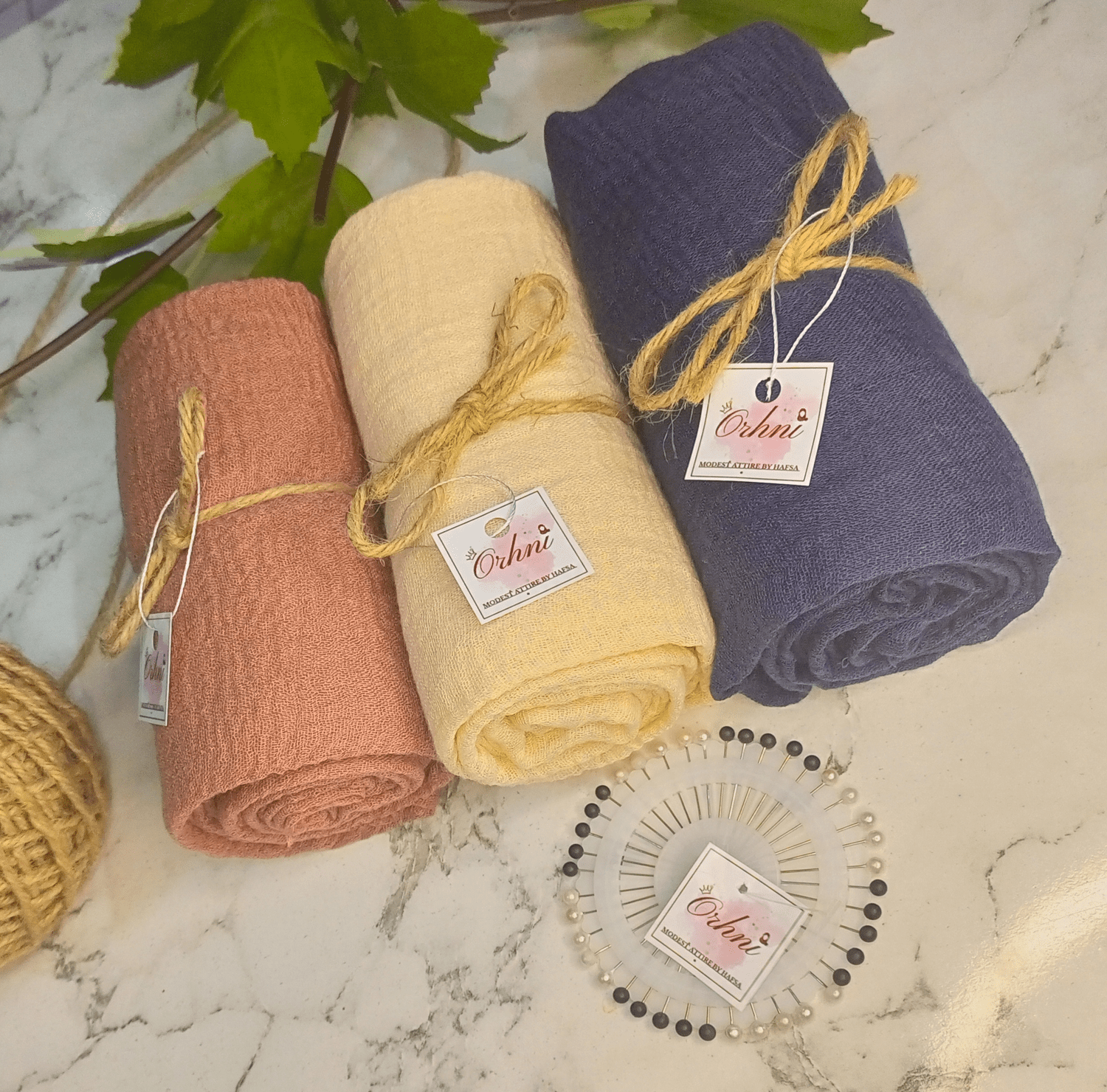 Orhni (Pack of 3 & 6 with Free Gifts) Multi Cotton Crimp Cotton Hijab ...