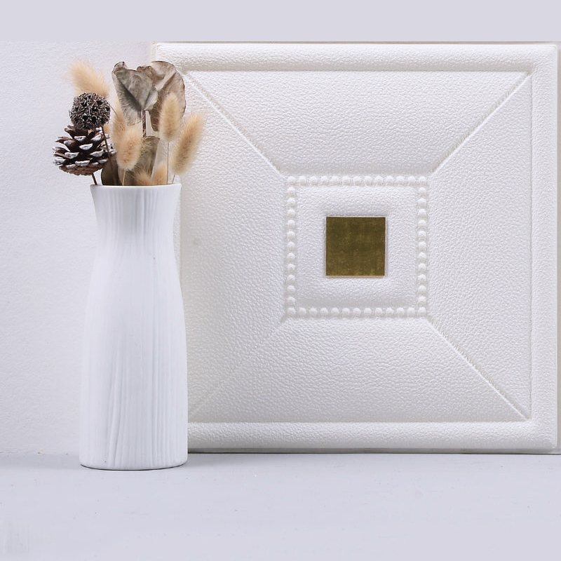 30x30cm 3D Wall Stickers Self-adhesive Foam Panel Wallpaper Waterproof ...