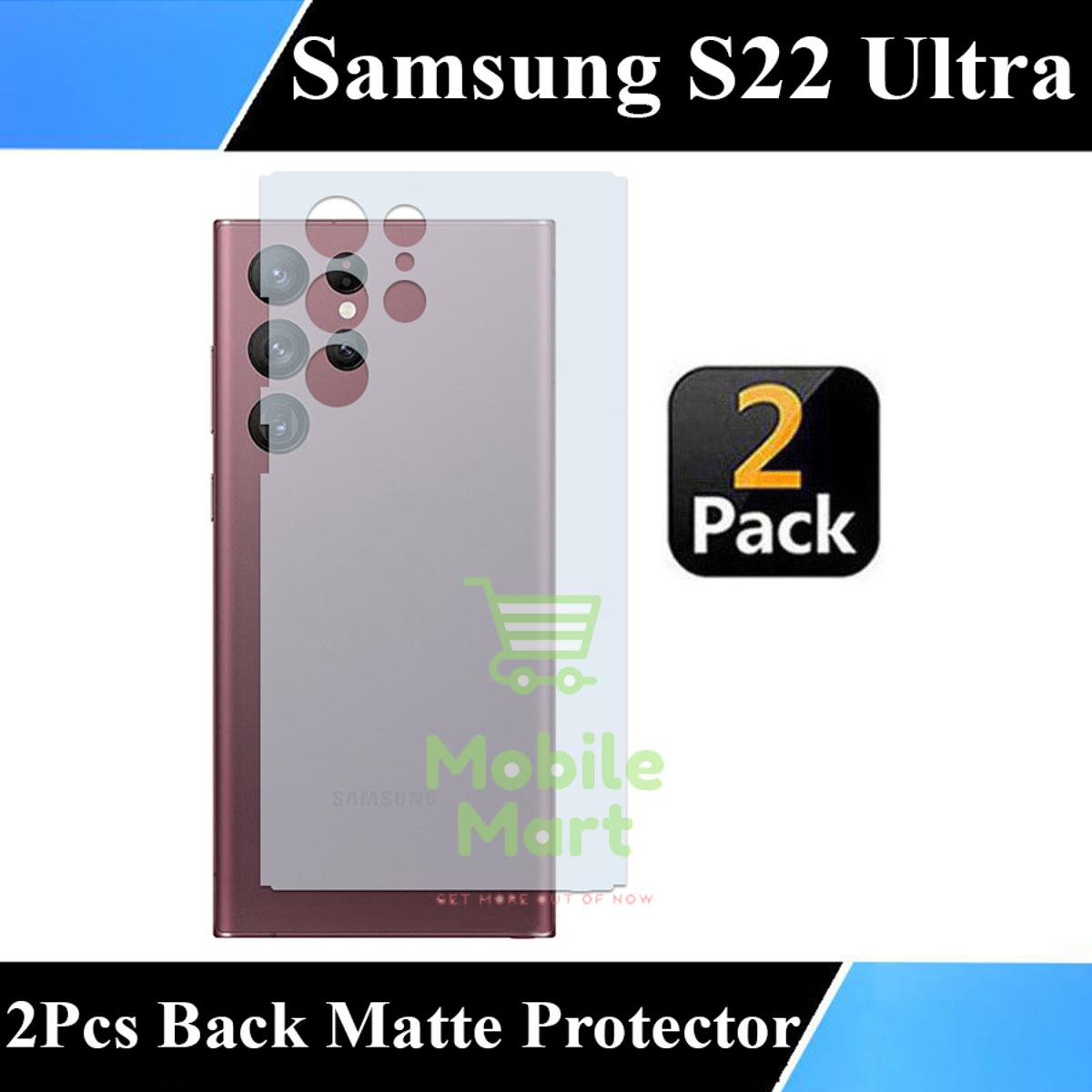 Samsung Galaxy S22 Ultra Back Protector Carbon Fiber Matte Soft Skin ...