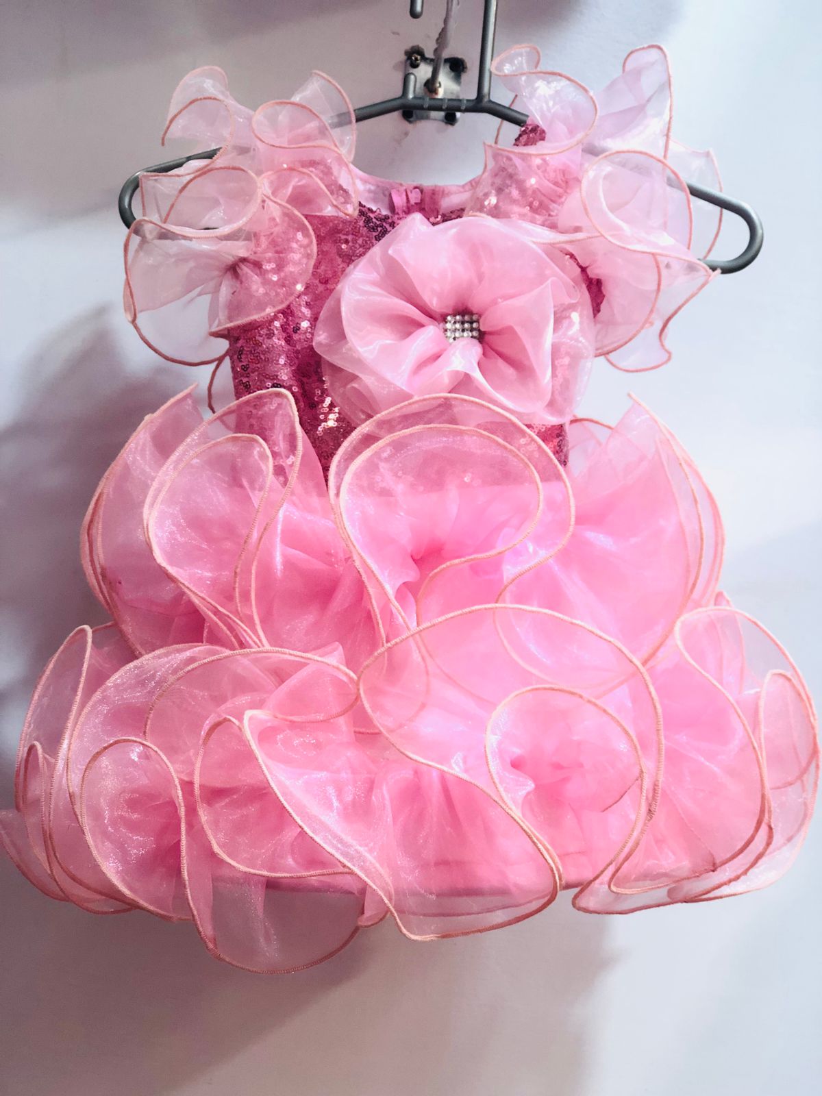 pink fancy full flayer frock for girl | Daraz.pk