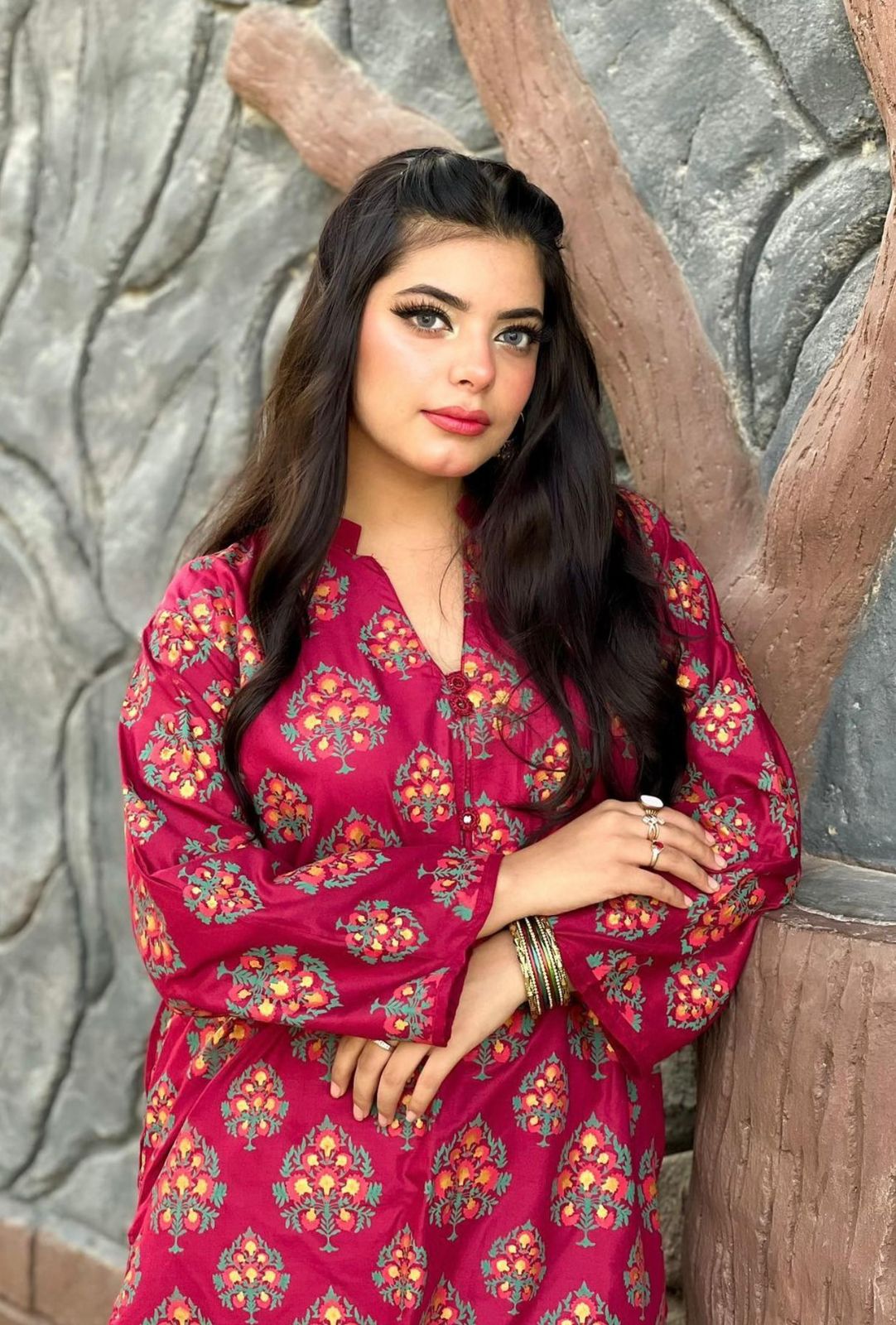 Aadaab Stitched Bindi Printed 2Pc Dress for Woman and young girls: Unique and Elegant Premium ...