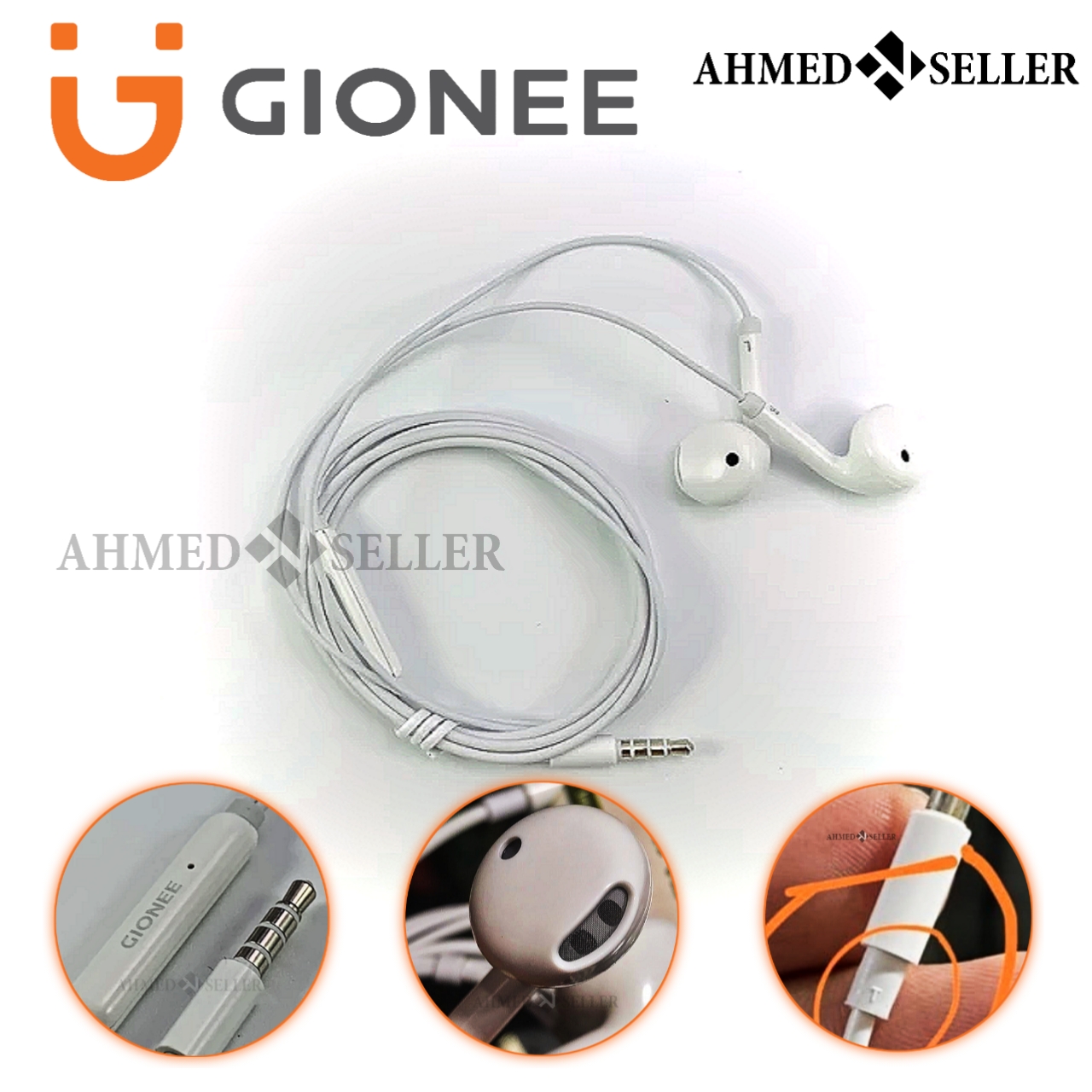 Gionee 100% Orignal Handfree Genuine Imported Earphones | Daraz.pk
