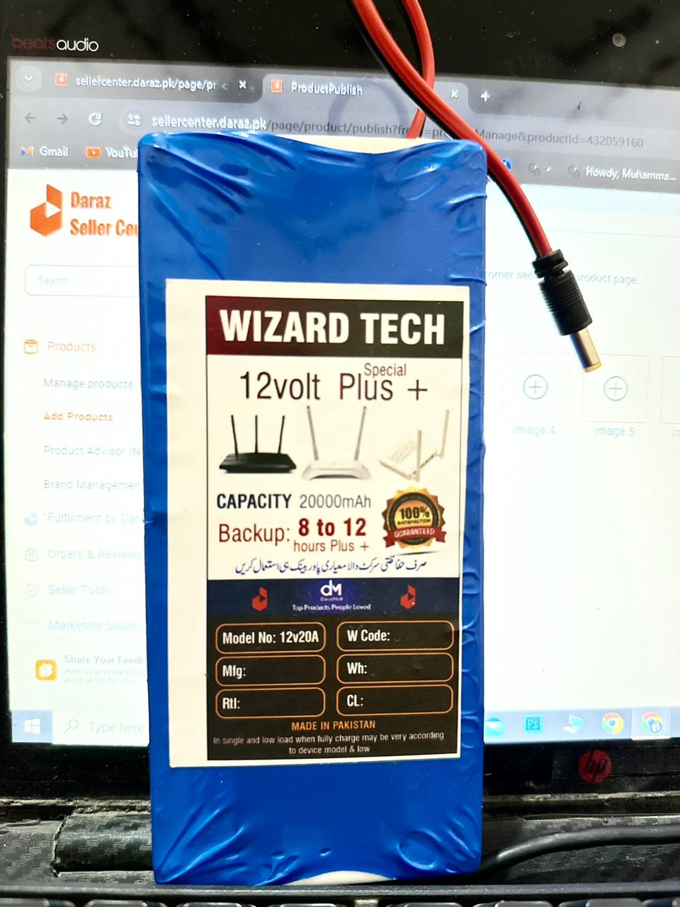 WiFi Router Power Bank 12v Volts Special Plus UPS Technology 20000 ...