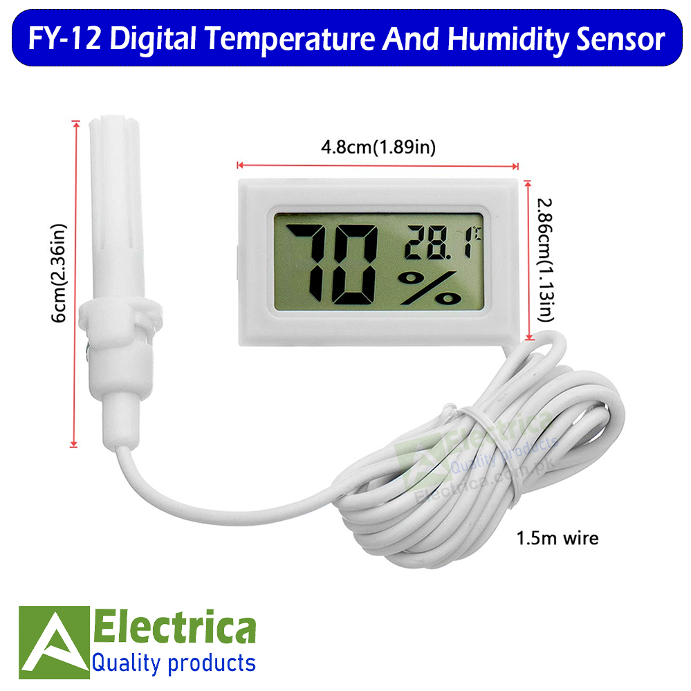 FY-12 Embedded Temperature And Humidity Sensor with wire Mini LCD ...