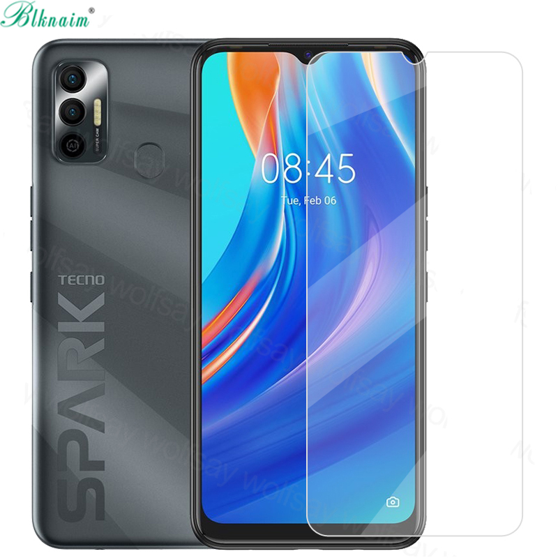 BLKNAIM For Tecno Spark 5 glass clear full tempered glass screen ...