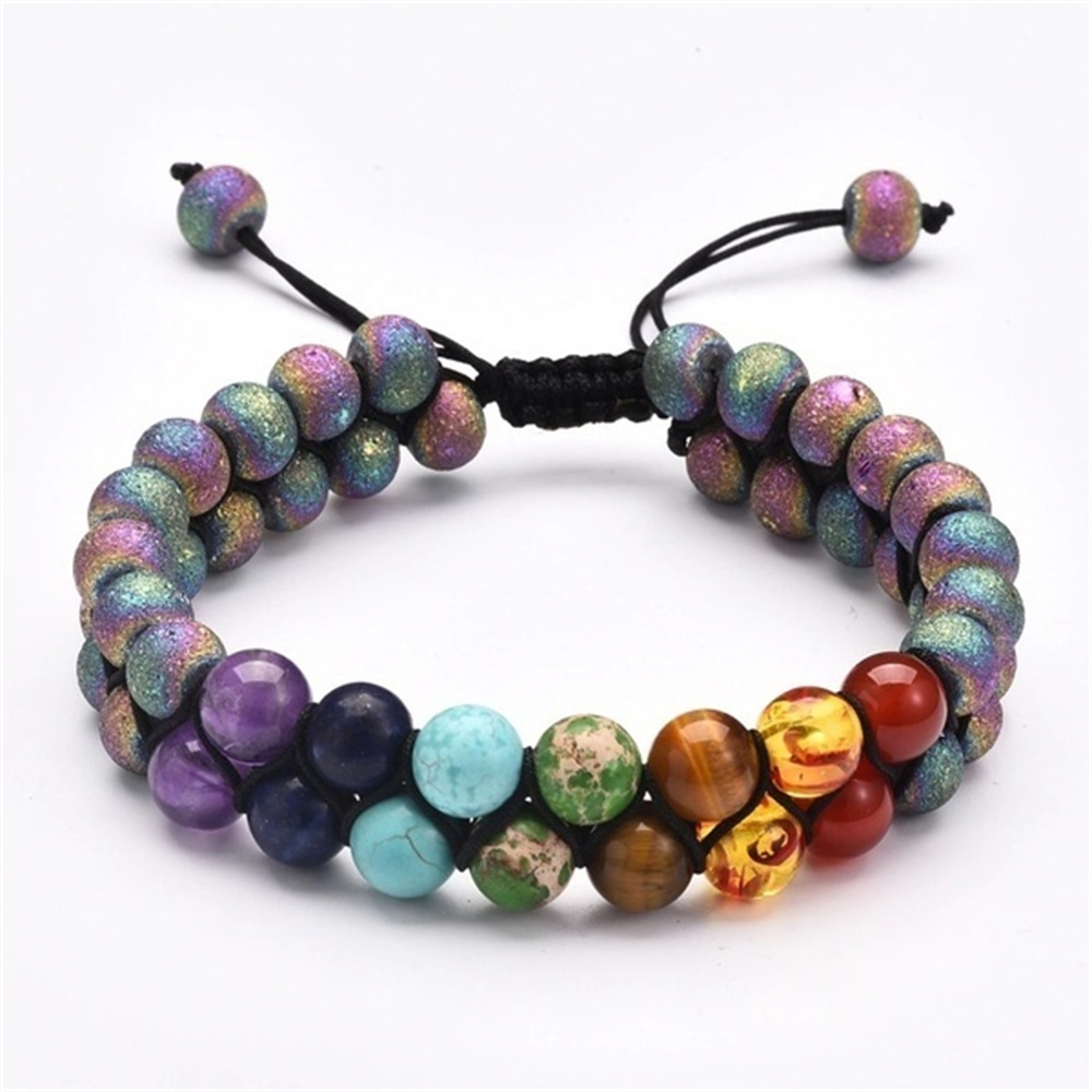 Natural stone Chakra bracelet Healing crystals Gift-worthy Seven chakra ...