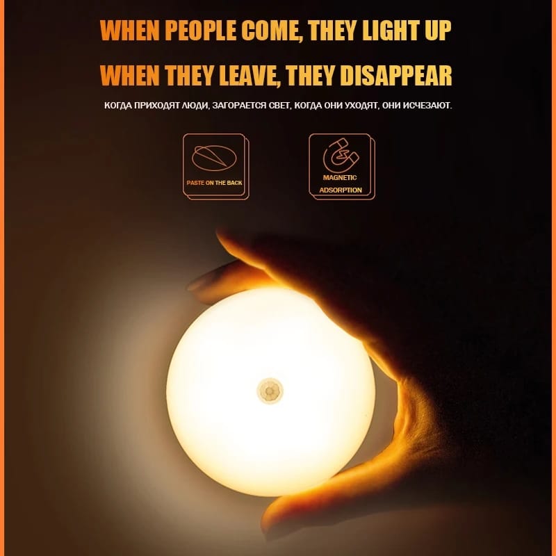 USB Motion Sensor Light Bedroom Night Light Room Decor LED Lamp ...