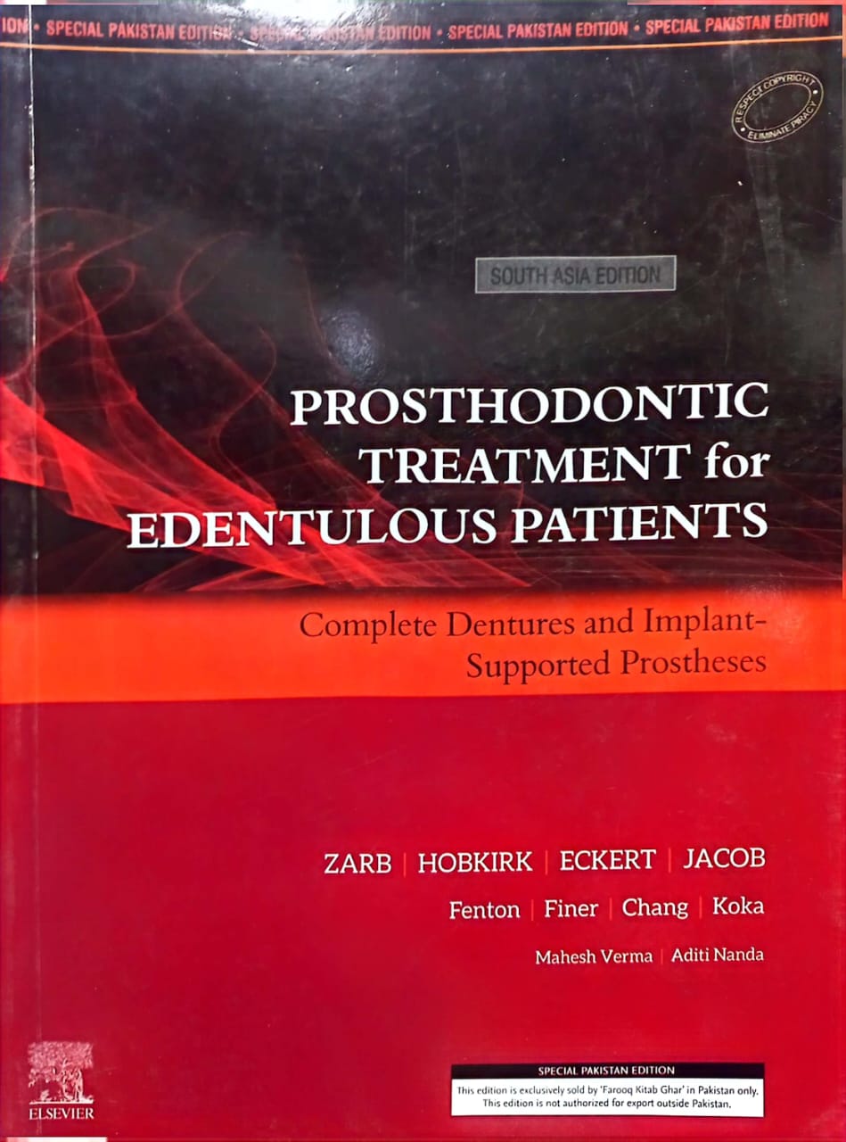 PROSTHODONTIC TREATMENT FOR EDENTULOUS PATIENTS ZARB | Daraz.pk