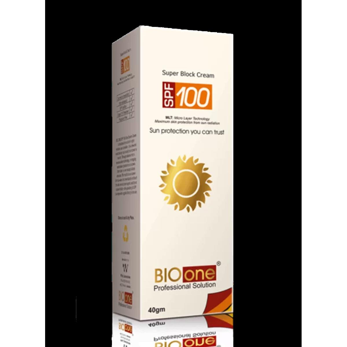 BIOONE SPF 100 SUPER SUN SCREEN CREAM | 40g | Daraz.pk