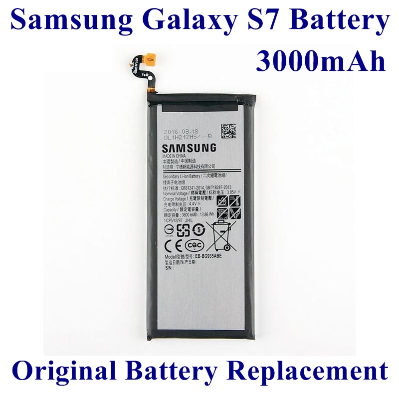 Samsung Galaxy S7 Battery Replacement EB-BG930ABE Battery with 3000mAh ...