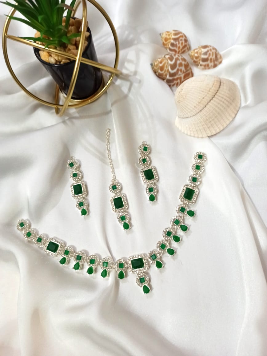 Gorgeous Exquisite Premium Zircon Bridal Jewelry Set | Daraz.pk