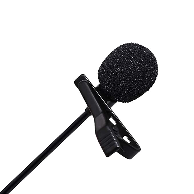 Collar Mic 3.5mm Clip Microphone Collar Mic for Voice Recording Lapel ...