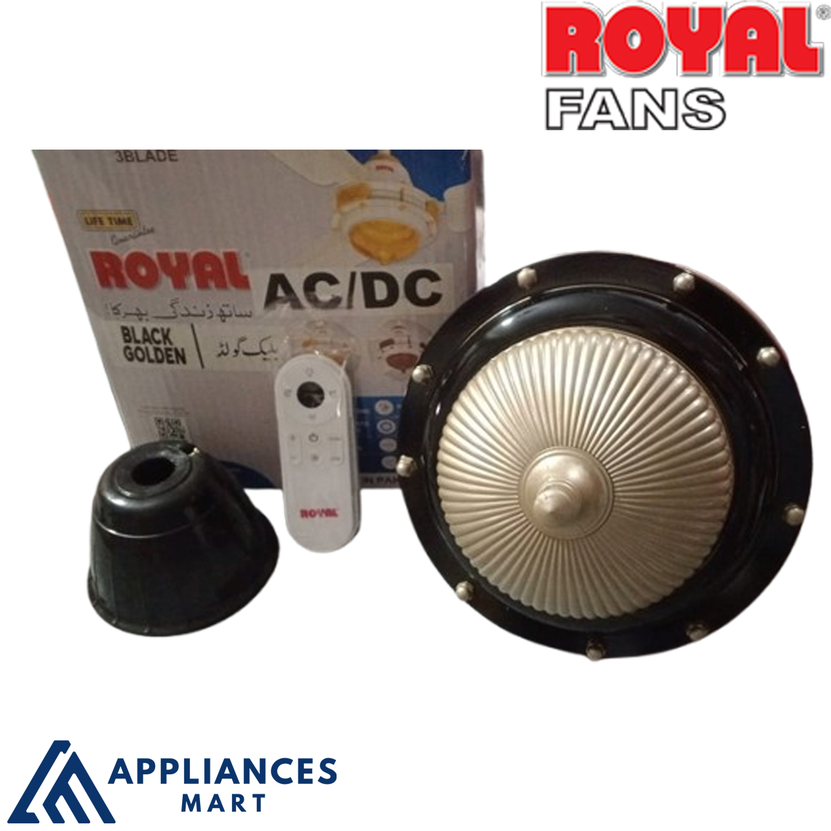 Royal Fans AC/DC Inverter Ceiling Fan Imperial Model Remote Control Copper Winding 56 Inches Off ...