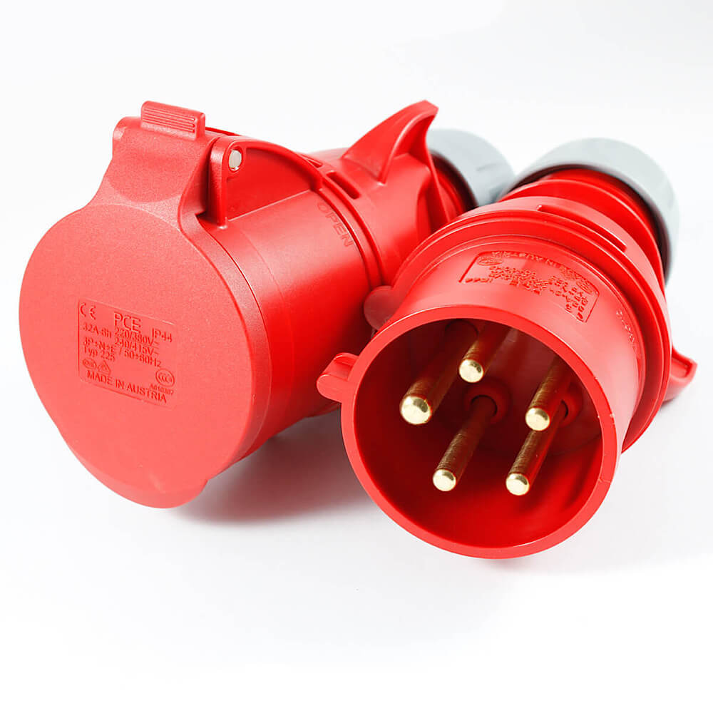 Set of Heavy-Duty Industrial Plug Socket Surface mounted 3P/5P - 16A ...