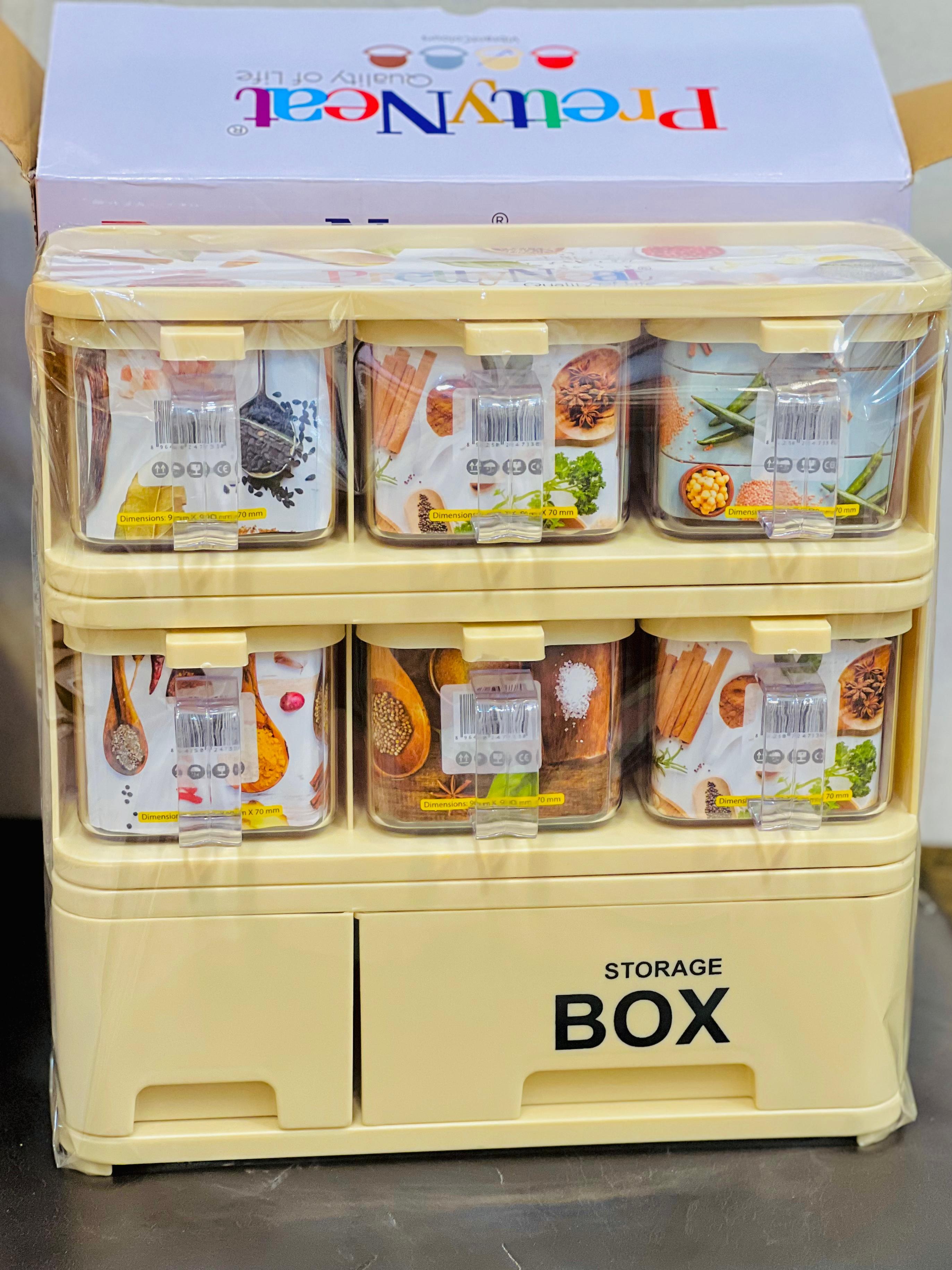 Plastic masala box for kitchen ,Condiment and spice rack kitchen ...
