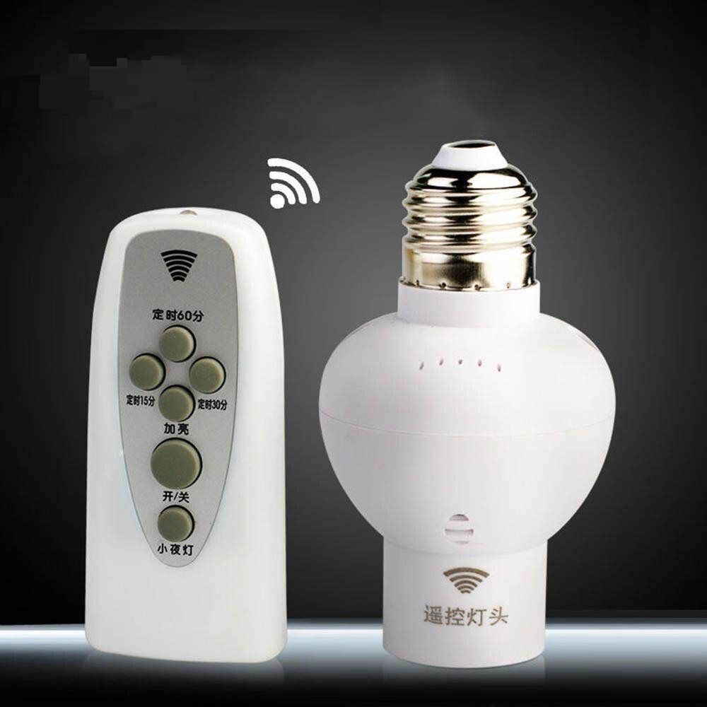 E27 Wireless Remote Control Light Bulb Socket LED Energy-saving Lamp ...