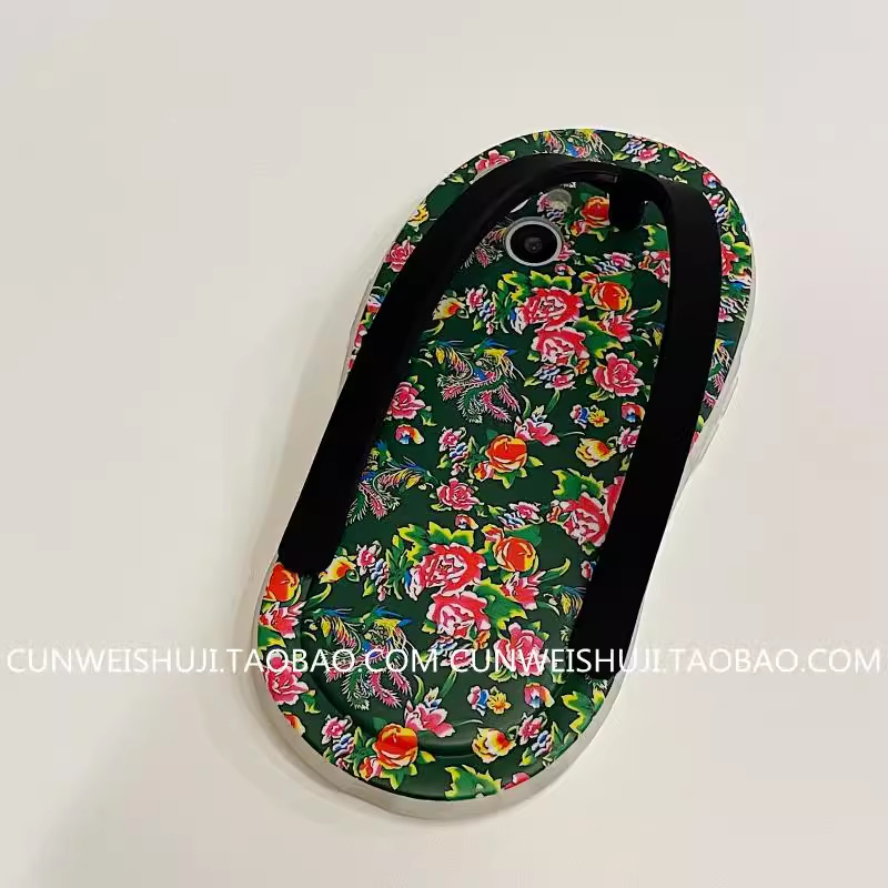 Xiaohongshu funny Northeast small floral slippers are suitable for ...