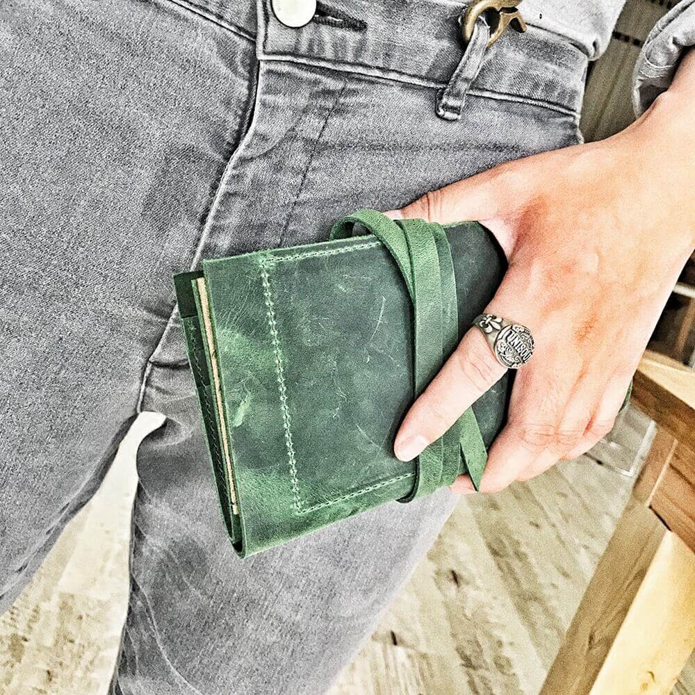 Travel Wallet Pure Crazy Horse Leather Long Wallet | Daraz.pk