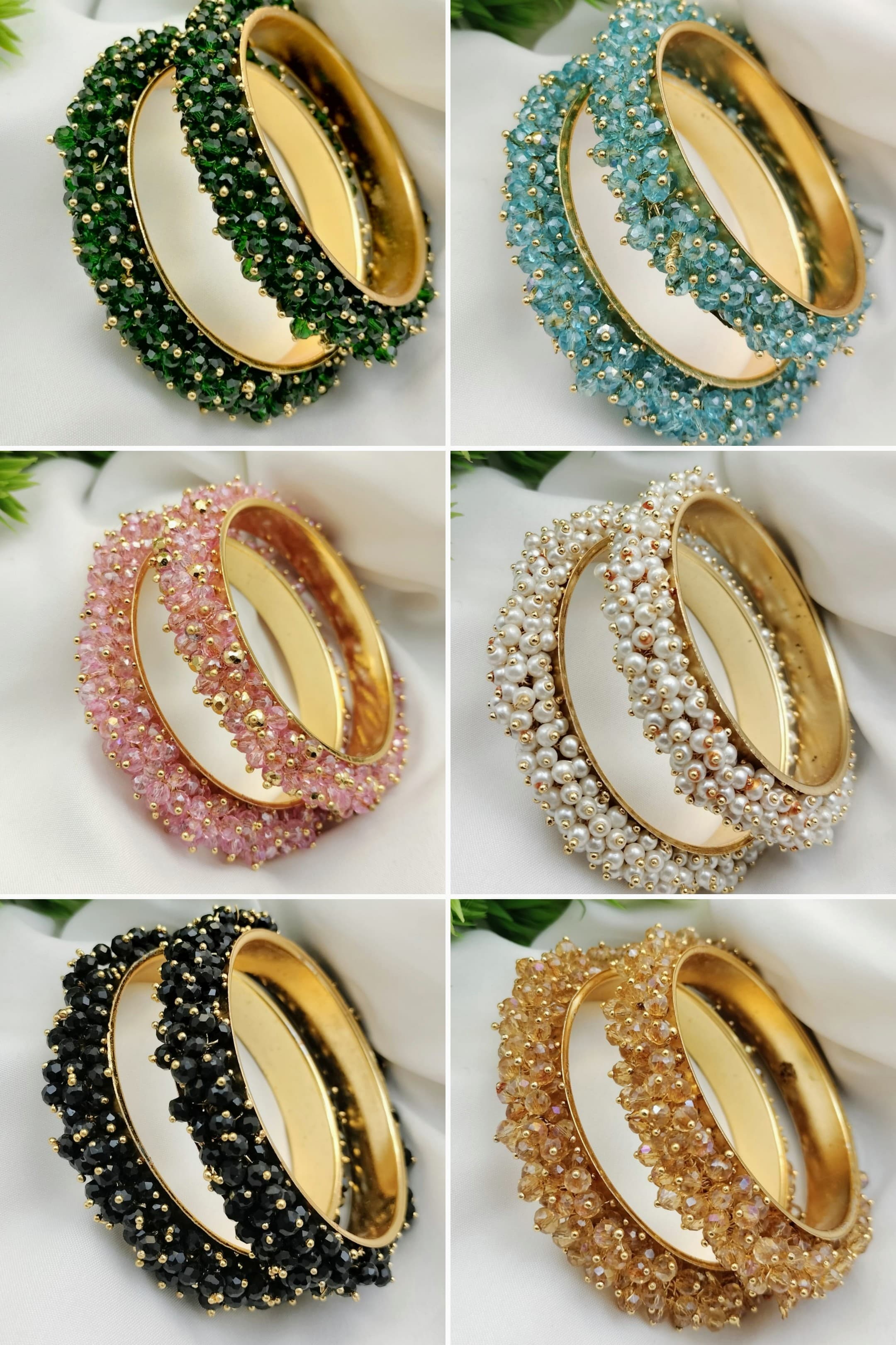 Tiktok Trending [ crystal kara set ] pack of 1 pair / metal kara set /all colours and sizes ...