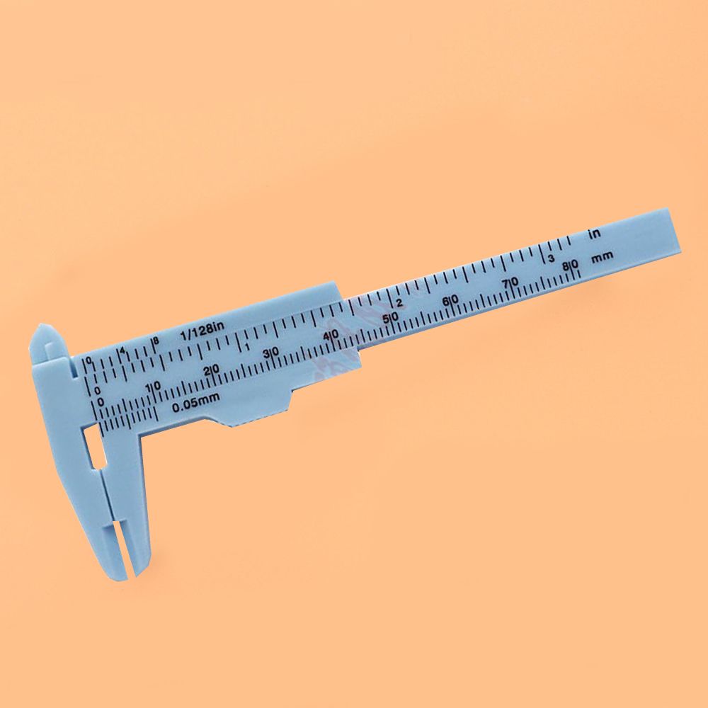 Portable 80mm Plastic Eyebrow Measuring Vernier Caliper Tattoo ...