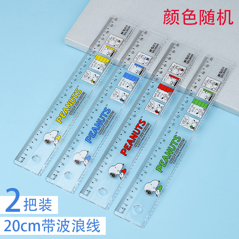 Chenguang plastic with wavy line ruler 15/20cm transparent drawing ...