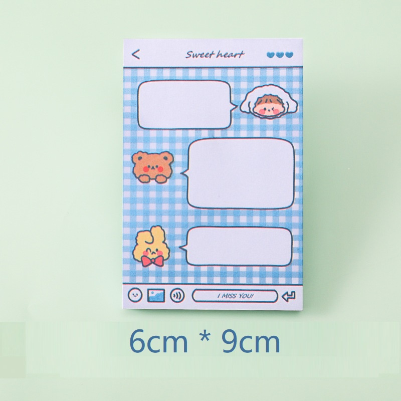 1 Book of 80 Pink Girls Cute Sticky Notes Creative Office Stationery ...