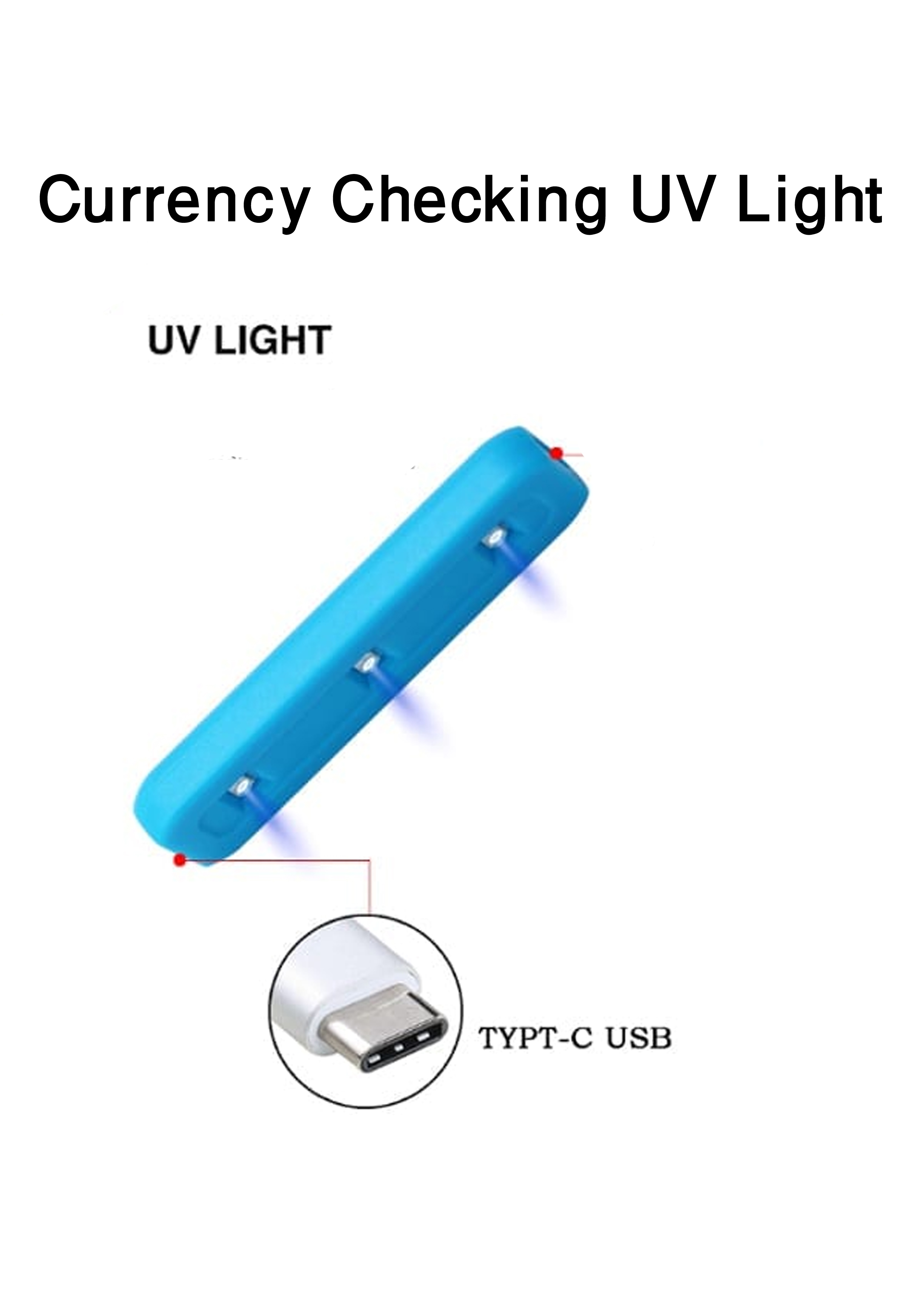 Cash Note Checking UV lamp Light (Type C Connector) | Daraz.pk