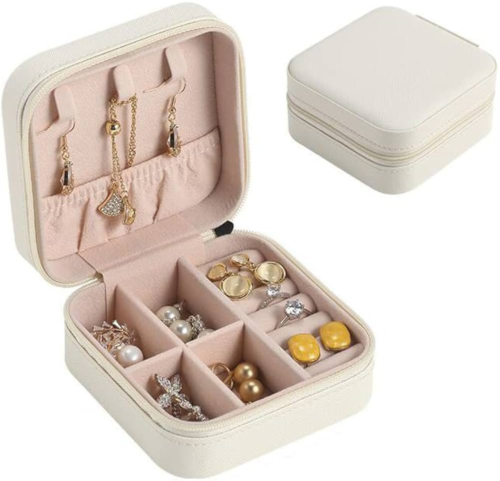 Leather Jewellery Organizer Box with Zipper ,Hair Accessories Leather ...