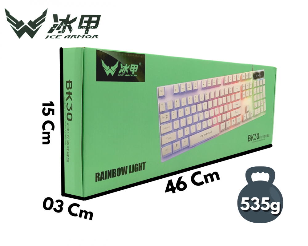 Gaming Keyboard RGB Keyboard Wired Ice Armor BK30 | Daraz.pk