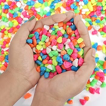 Small Decoration pebbles - Multi color, mix size stone pebbles - pack ...