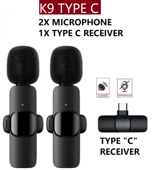 Wireless Mic K8/K9 for Type C/IOS/Android Micro USB Single Mic Double Mic Live Broadcast Mic ...