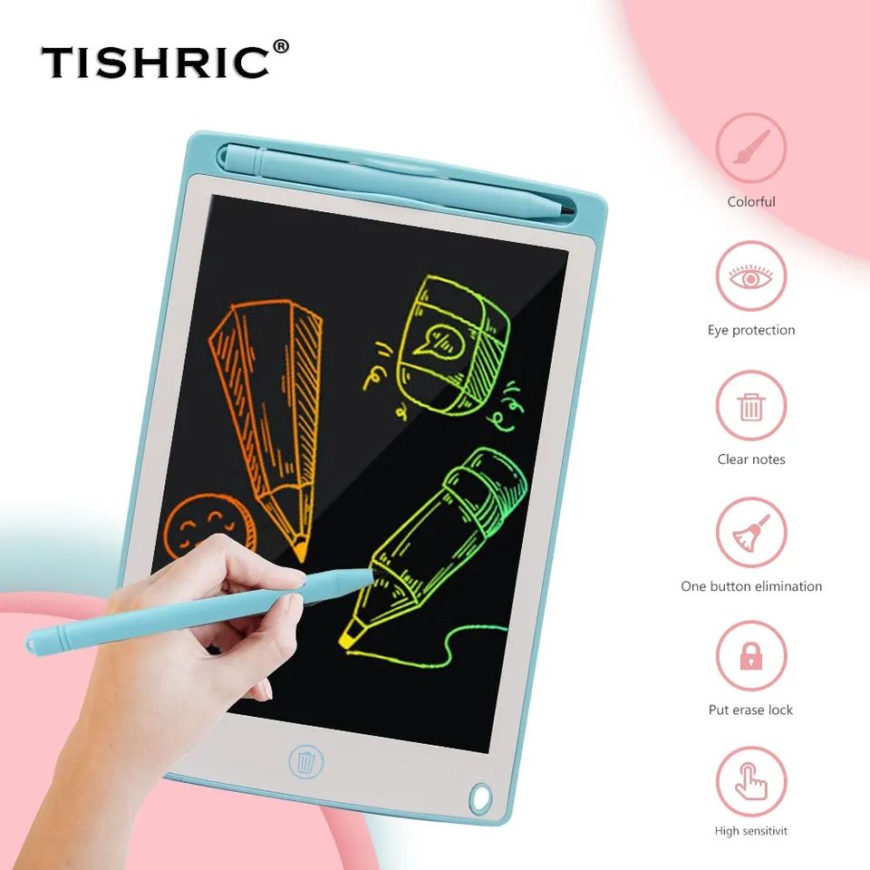 Kids LCD writing and drawing with pen one click removable writing ...