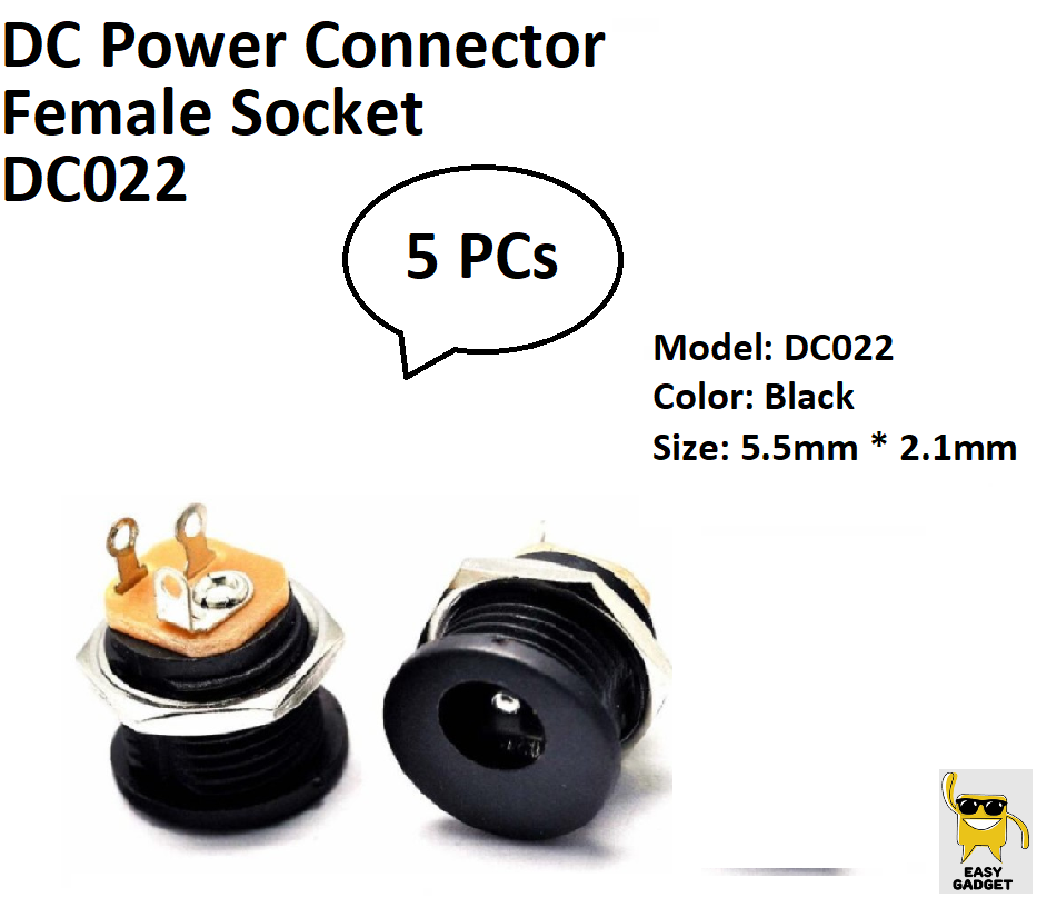 Male and Female DC Power Connector | DC022 | Socket Jack Plug | Daraz.pk