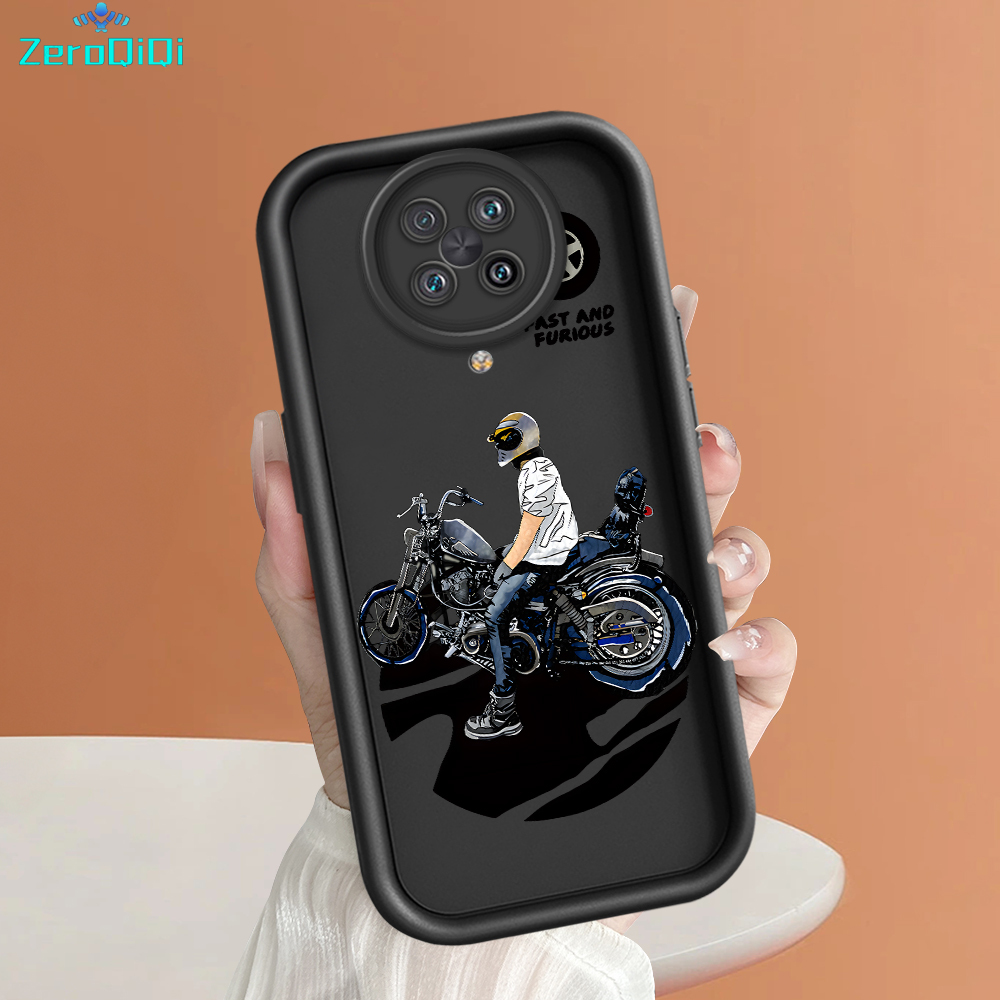 ZeroQiQi for Redmi K30 Ultra Back Cover Cool Motorcycle Soft Rubber ...