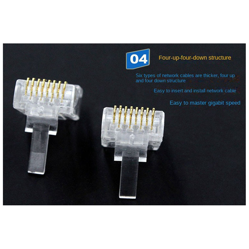 RJ45 Network Cable Modular Plug Ethernet Cable Connector Unshielded 8 ...