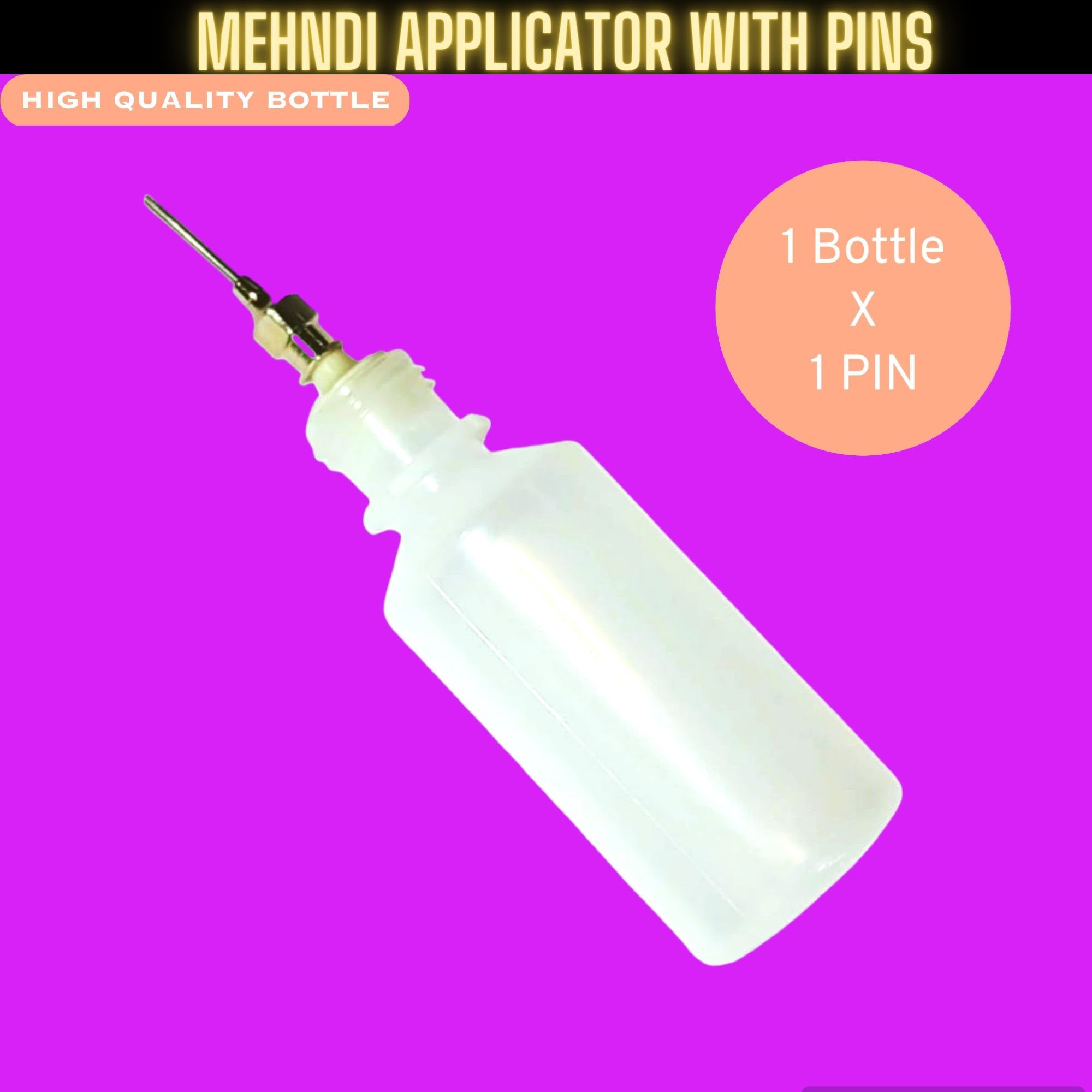mehndi injection pen Applicator Bottle with Pin, Create Amazing Henna ...