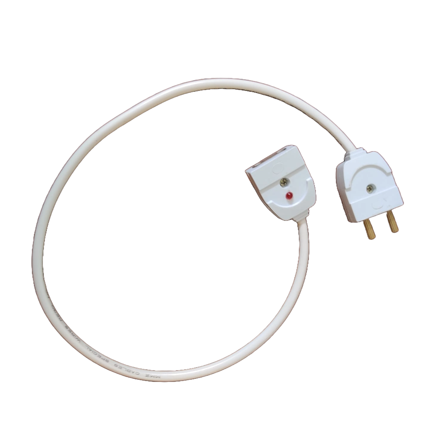 Flexible Extension Cable with 2-Pin Female Male Electric Plug and ...