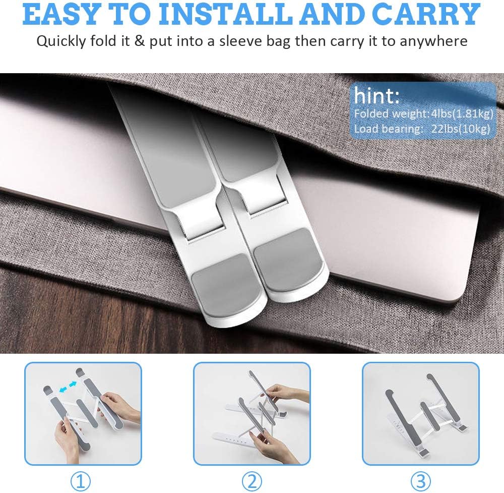 Multi-position Foldable & Portable Laptop Stand / Tablet Stand Premium ...