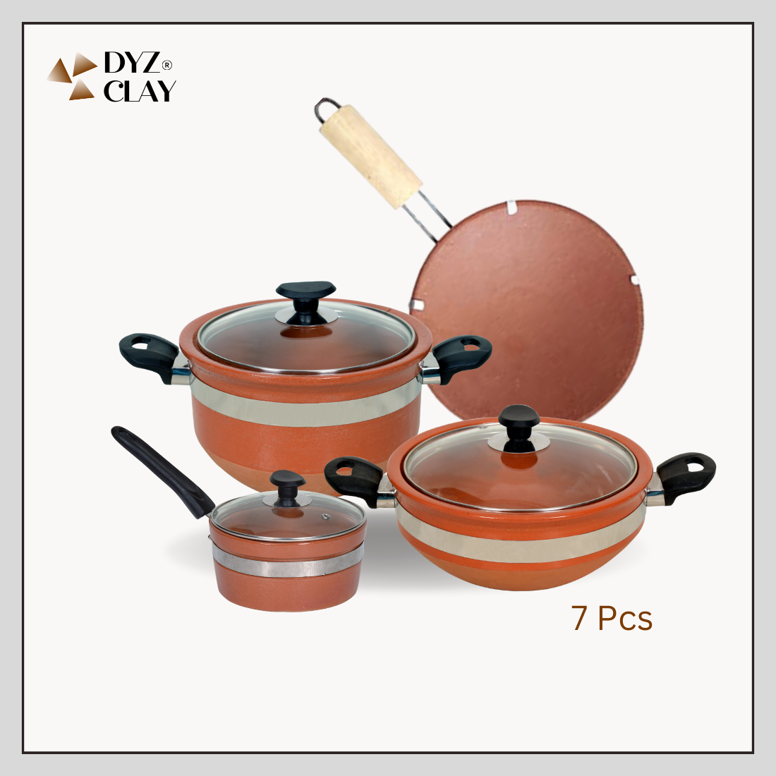 Diamond Cooking Set, 4 Product set, Clay Handi, Clay Karahi, Clay Sauce ...