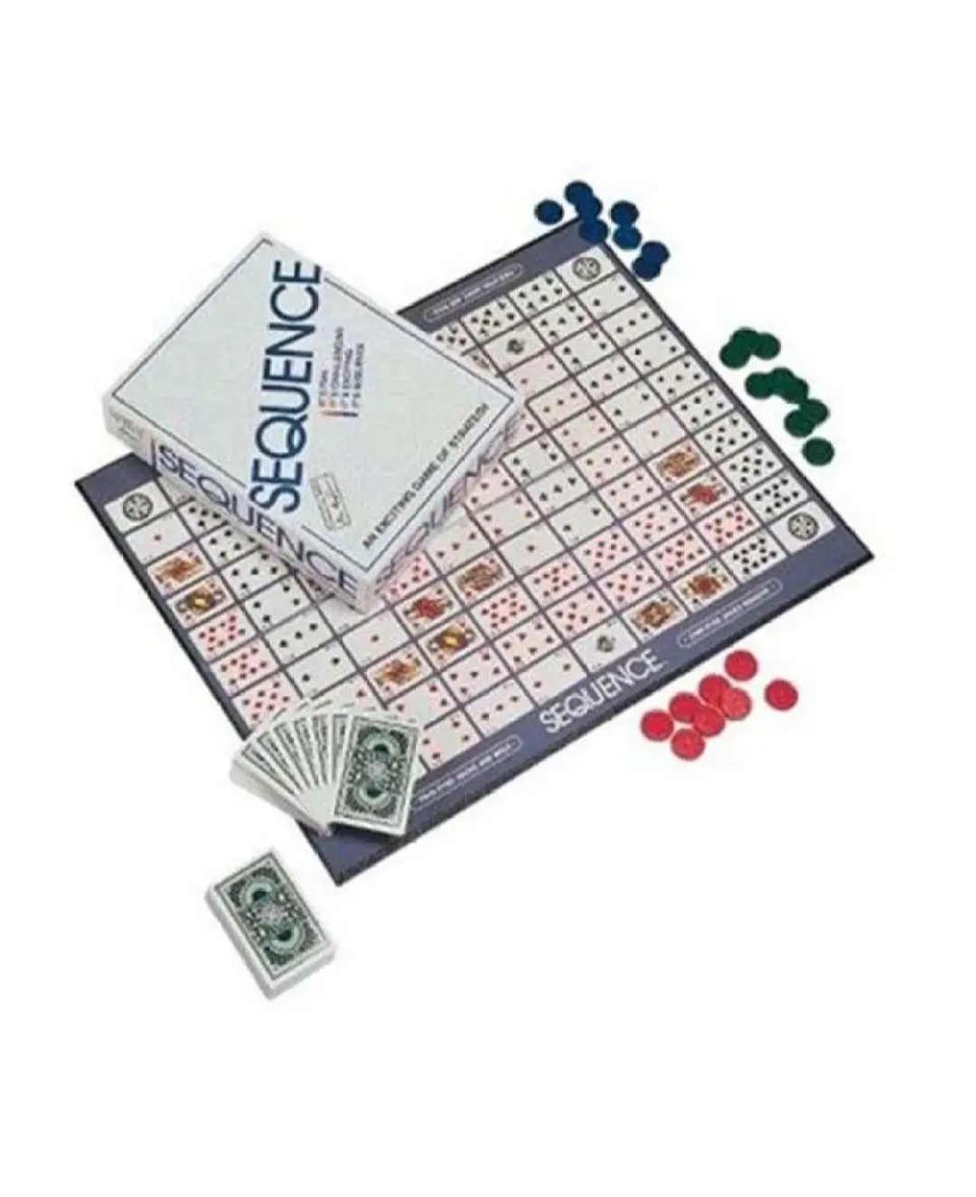 Sequence Board Game Size Hard Laminated Board with Plastic Cards | Daraz.pk