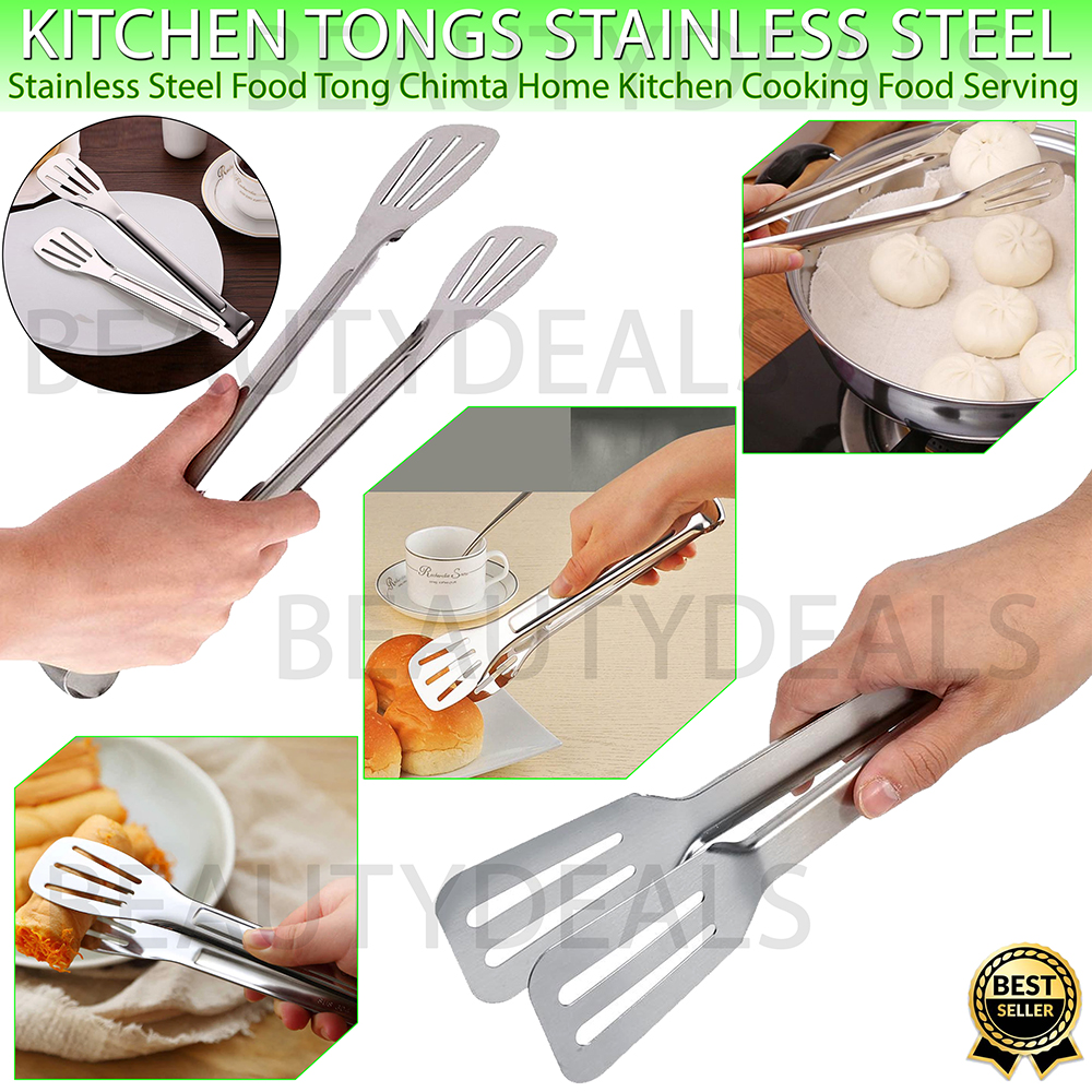 Stainless Steel Food Tong Chimta Home Kitchen Cooking Food Serving Tool ...