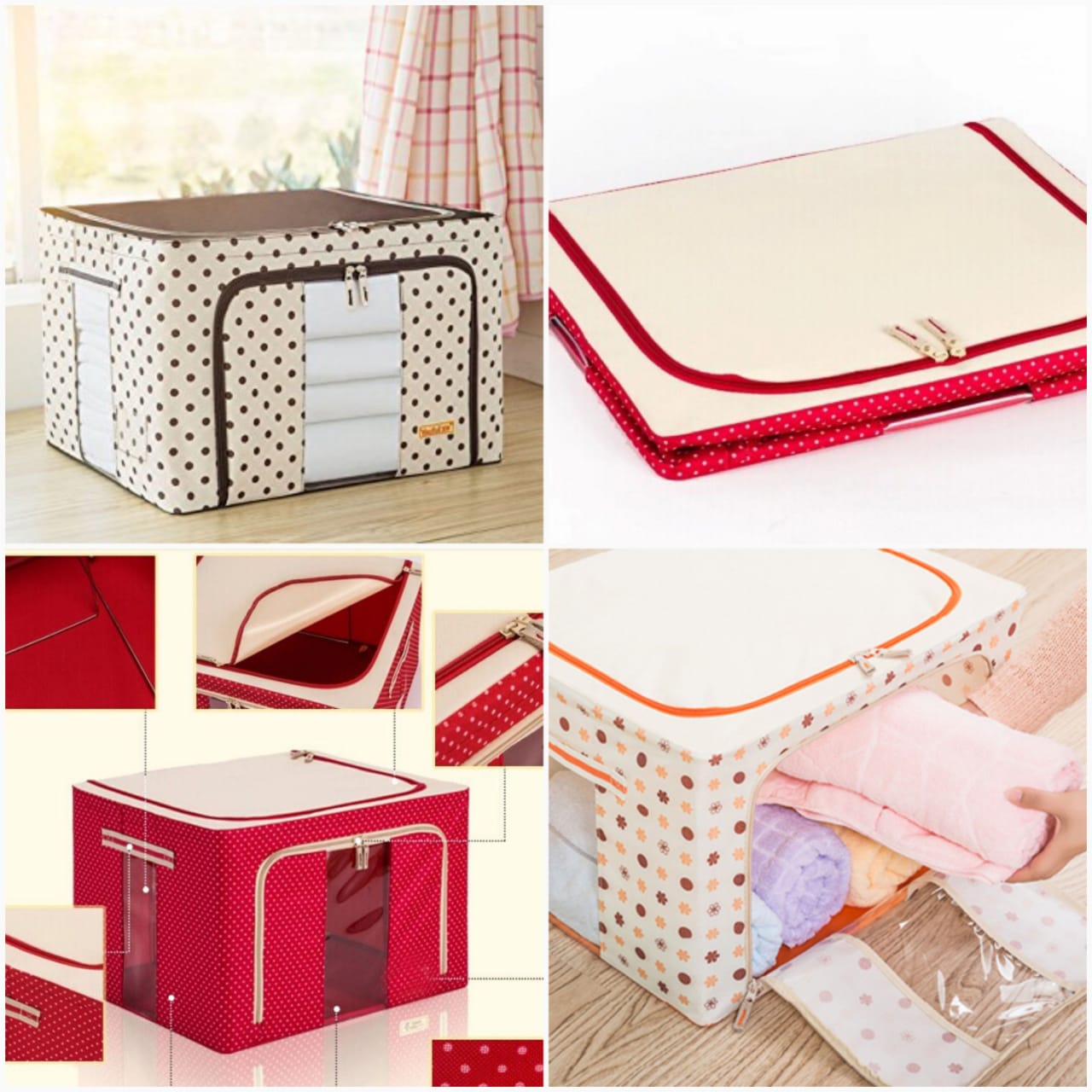 Imported Jumbo Saree/Lehenga/Woolens Storage Box (66 Liters) Foldable ...