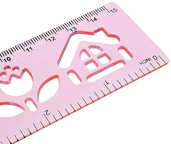 PACK OF 4 STENCIL SCALE SET- Student Scale Set- 4Pcs Candy Color Cute ...