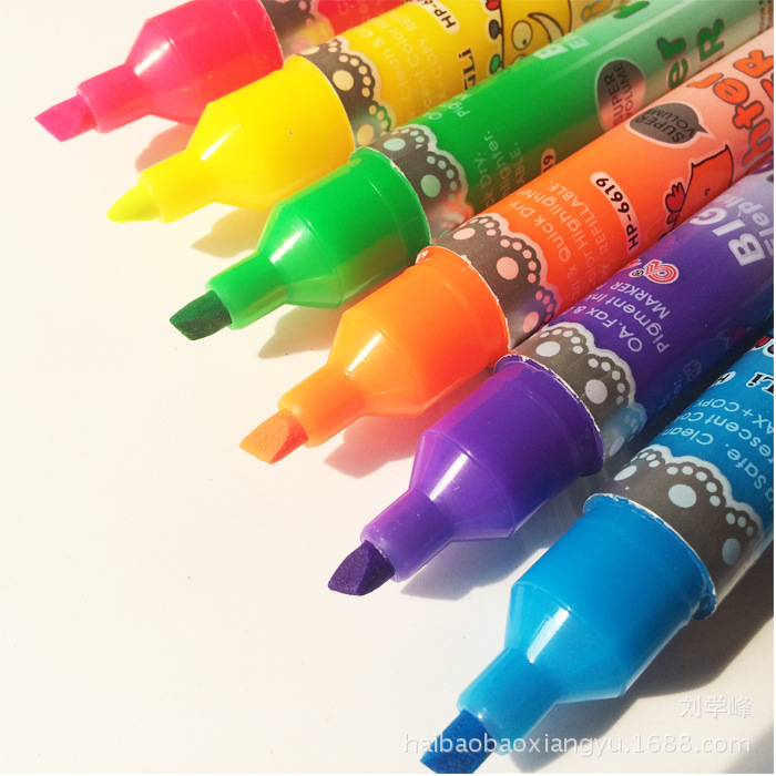 6 multi-pack color highlighters, color stationery, candy color ...