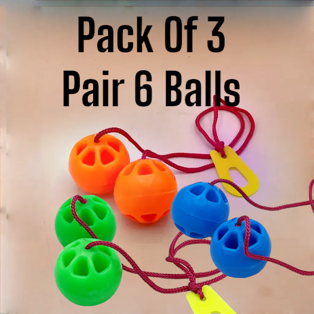 Big Offer 3 Pair 6 balls tak tak Ball Clackers, lato lato kids fidget ...